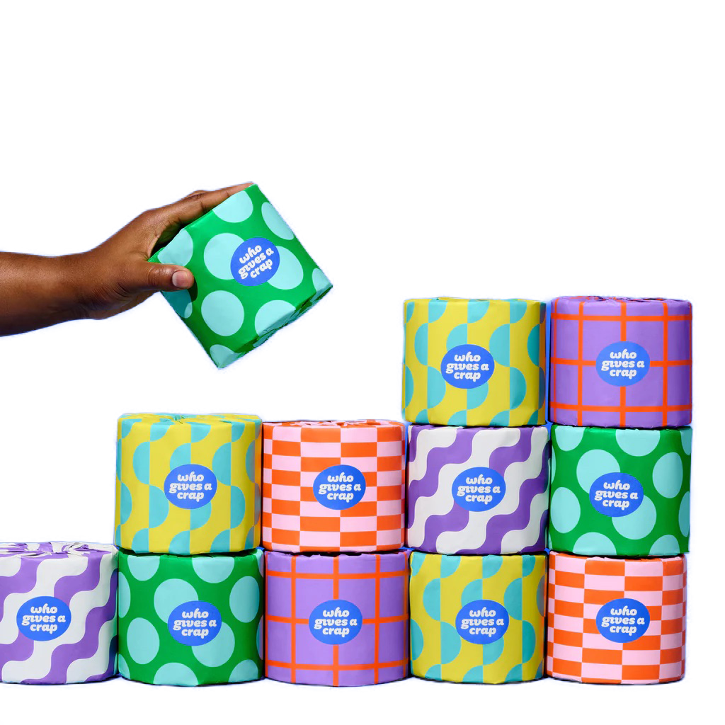 Who Gives A Crap 100% Recycled Toilet Paper – 48 Double Length Rolls ...