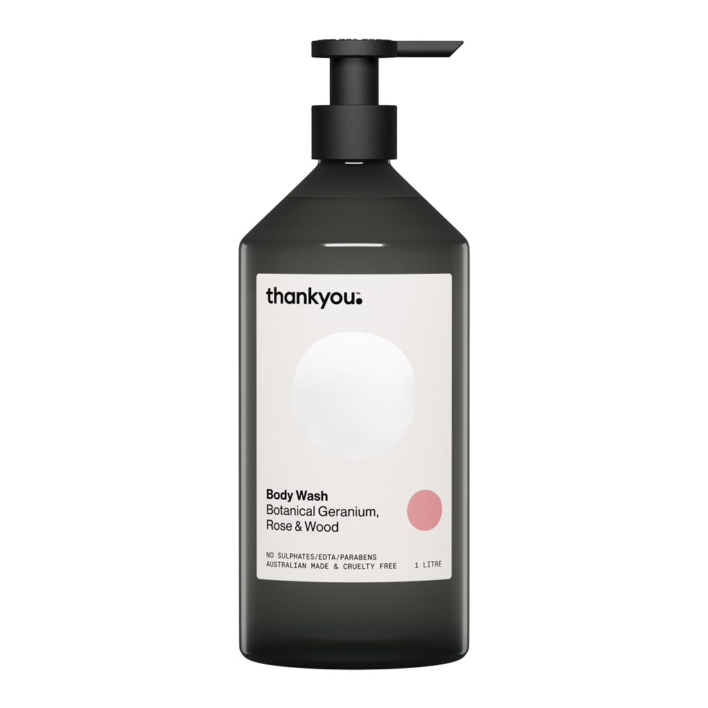 Thankyou Body Wash 1L x 3 - Botanical Geranium, Rose & Wood – Kind Regards