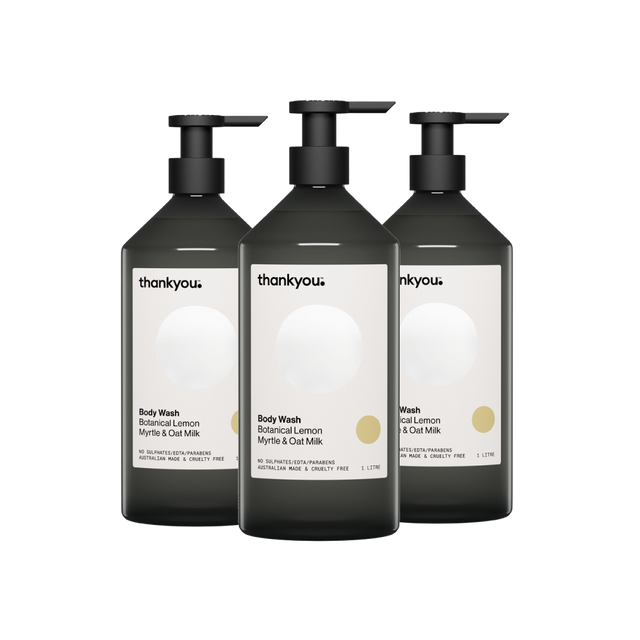 Thankyou Body Wash 1L x 3 - Botanical Lemon Myrtle & Oat Milk – Kind ...