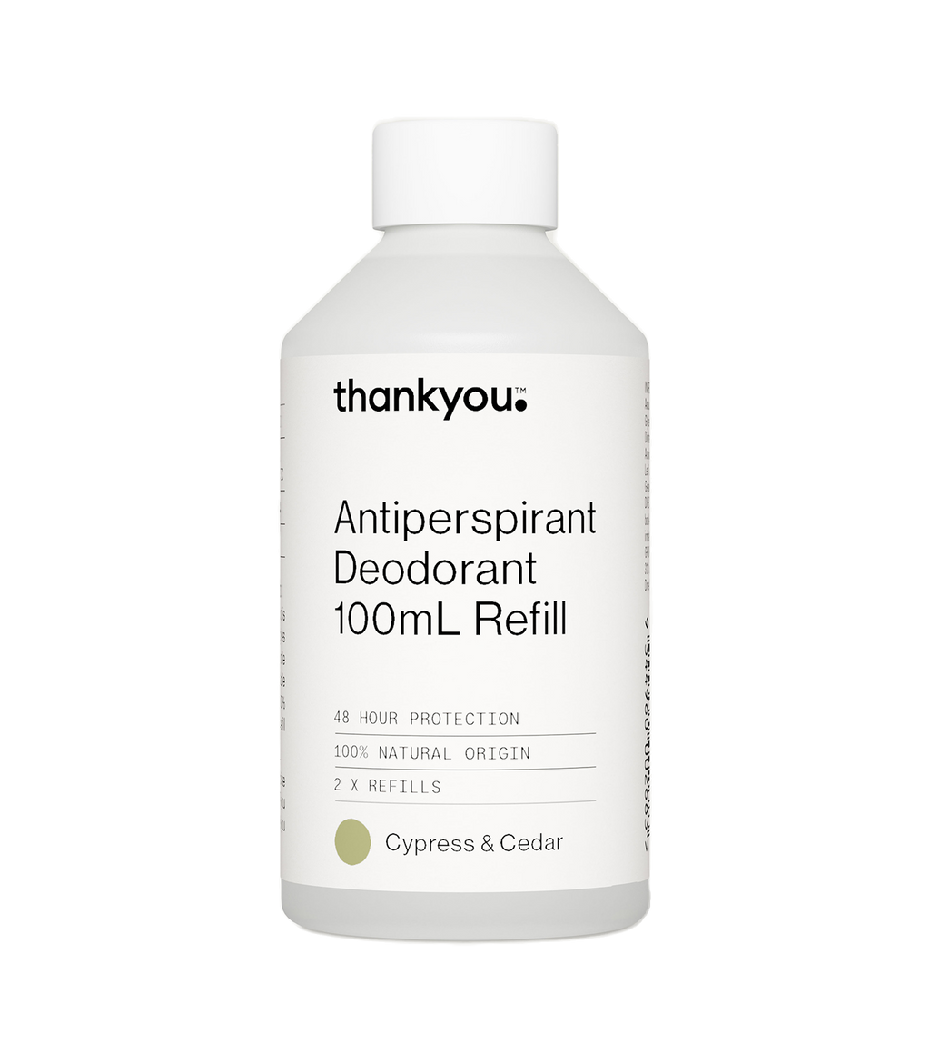 Thankyou Antiperspirant Deodorant Refill 100ml x 6 - Cypress & Cedar ...