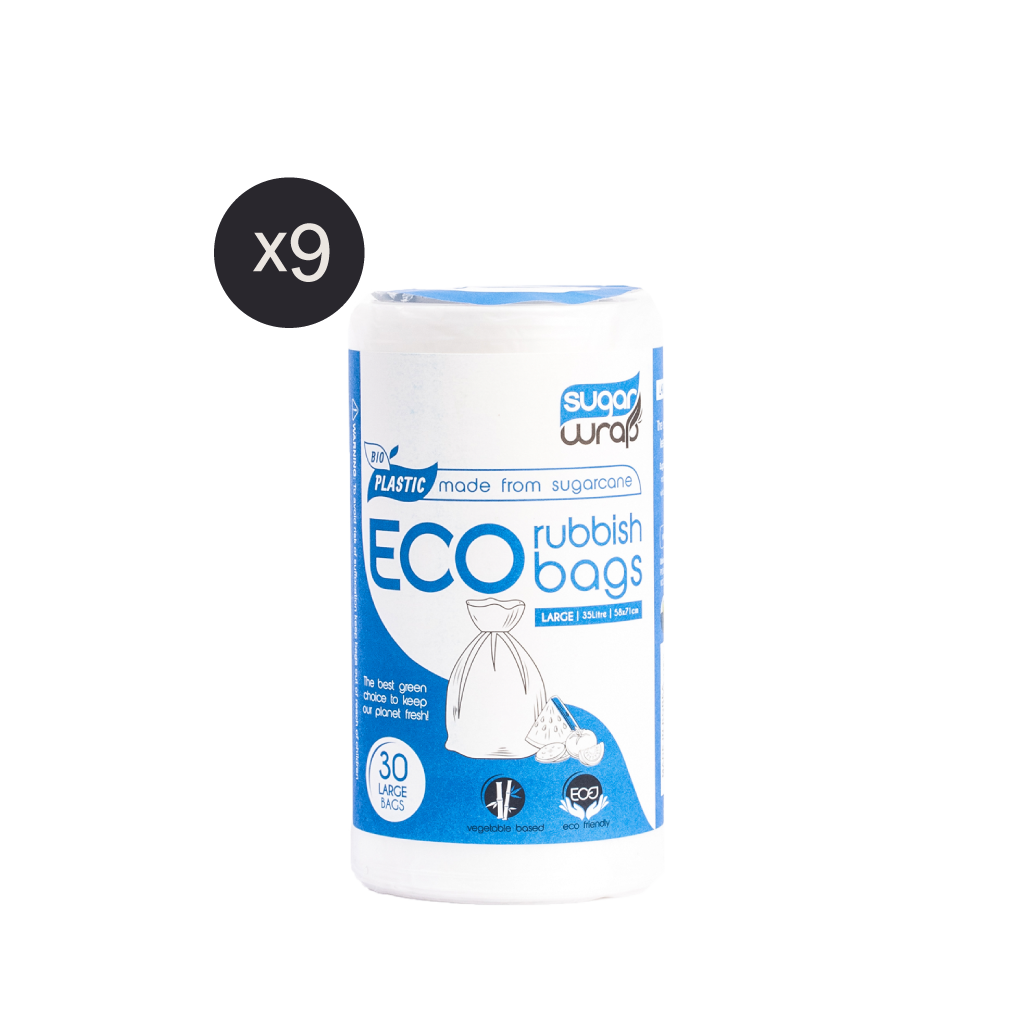 SugarWrap Eco Garbage Bags – Large x9 rolls – Kind Regards